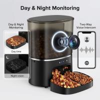 China Automatic Smart Pet Feeder True Dual Bowl Independent Feeding 2MP 1080P Camera Tuya App Control for sale