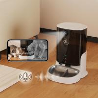 China 5L RFID Smart Automatic Cat Feeder 1080P Camera Dual Bowl Multi-Cat Recognition with WiFi App Control for sale