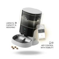 China 5L RFID Automatic Smart Cat Feeder Dual Bowl 1080P HD Camera Multi-Cat Recognition with Tuya App Control for sale