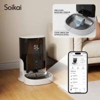 China 5L RFID Automatic Smart Cat Feeder Dual Bowl 1080P HD Camera Multi-Cat Recognition with Tuya App Control for sale