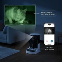 China 5L RFID Automatic Smart Cat Feeder Dual Bowl 1080P HD Camera Multi-Cat Recognition with Tuya App Control for sale