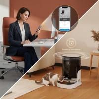 China 5L RFID Automatic Smart Cat Feeder Dual Bowl 1080P HD Camera Multi-Cat Recognition with Tuya App Control for sale