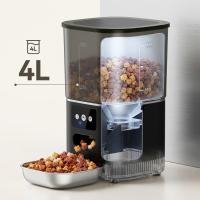 China 4L Smart Automatic Cat Feeder Tuya WiFi App Timed Portion Control Voice Recording SUS304 Bowl for Pet Owners for sale