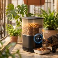 China 4L Smart Automatic Cat Feeder Tuya WiFi App Timed Portion Control Voice Recording SUS304 Bowl for Pet Owners for sale