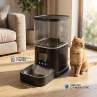 China Bidirectional Video 5L Smart Pet Feeder Camera WiFi App Control Automatic Cat Dog Food Dispenser LPS-BVF5L for sale