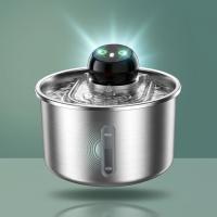 China Automatic Stainless Steel Pet Water Fountain 3L Large Capacity Motion Sensor Dispenser for Cats Dogs WF103 for sale