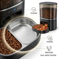 China Automatic Smart Pet Feeder Dual Food Bin Independent Dual Bowl 1080P Camera Tuya WiFi App Control for sale