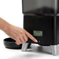 China 2L Elevated Automatic Pet Feeder Button Control Dual Power Timed Portion Dog Cat Food Dispenser for sale
