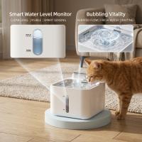 China Wireless Rechargeable Pet Water Fountain 3L Battery Operated 304 Stainless Steel Automatic Dispenser for Cats Dogs for sale