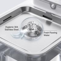 China Wireless Rechargeable Pet Water Fountain 3L Battery Operated 304 Stainless Steel Automatic Dispenser for Cats Dogs for sale