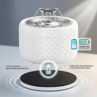 China SHW02AP Wireless Smart Pet Water Fountain 3.5L 5000mAh Battery 304 Stainless Steel Tuya App Control Dispenser for Cats for sale