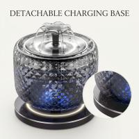 China 3.5L Wireless Sensor Pet Water Fountain 5000mAh Battery 304 Stainless Steel Auto Circulation Dispenser for Cats for sale