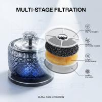 China 3.5L Wireless Sensor Pet Water Fountain 5000mAh Battery 304 Stainless Steel Auto Circulation Dispenser for Cats for sale