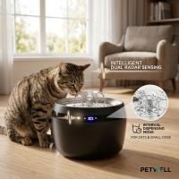 China 2L Thermostatic Pet Water Fountain Adjustable 26-40C 304 Stainless Steel Touch Screen Dispenser for Cats Dogs for sale
