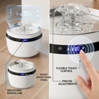 China 2L Thermostatic Pet Water Fountain Adjustable 26-40C 304 Stainless Steel Touch Screen Dispenser for Cats Dogs for sale