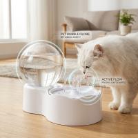 China 1.8L Transparent Pet Water Fountain Visible Water Ball Automatic Circulation Filter System for Cats Dogs for sale