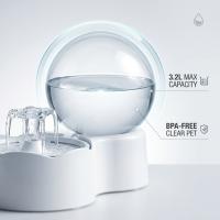 China 1.8L Transparent Pet Water Fountain Visible Water Ball Automatic Circulation Filter System for Cats Dogs for sale
