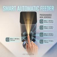 China PFF045 5.6L Auto Pet Food Dispenser 4-Meal Portion Timer 304 Stainless Steel Voice Call for Cats Dogs for sale