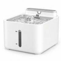 China Wireless Rechargeable Pet Water Fountain 3L Battery Operated 304 Stainless Steel Automatic Dispenser for Cats Dogs for sale