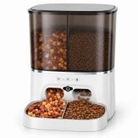 China Automatic Smart Pet Feeder Dual Food Bin Independent Dual Bowl 1080P Camera Tuya WiFi App Control for sale