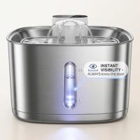 China W01S 3.2L Wireless Sensor Pet Water Fountain 4000mAh Battery 304 Stainless Steel 3 Modes for Cats Dogs for sale