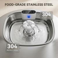 China W01S 3.2L Wireless Sensor Pet Water Fountain 4000mAh Battery 304 Stainless Steel 3 Modes for Cats Dogs for sale