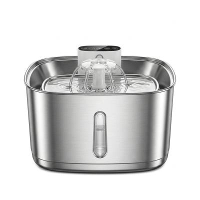 China W01S 3.2L Wireless Sensor Pet Water Fountain 4000mAh Battery 304 Stainless Steel 3 Modes for Cats Dogs for sale