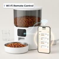 China 4L Smart Wi-Fi Automatic Pet Feeder Remote Meal Scheduling Voice Recorder 304 Stainless Steel Bowl for Cats Dogs for sale