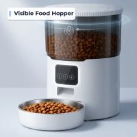 China 4L Smart Wi-Fi Automatic Pet Feeder Remote Meal Scheduling Voice Recorder 304 Stainless Steel Bowl for Cats Dogs for sale