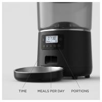 China 4L Automatic Pet Feeder Button Control Anti Jam Dispenser 304 Stainless Steel Bowl for Small Medium Cats Dogs for sale
