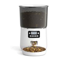 China 4L Automatic Pet Feeder Button Control Anti Jam Dispenser 304 Stainless Steel Bowl for Small Medium Cats Dogs for sale