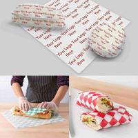 China Bread Sandwich Burger Wrappers Kraft Paper For Wrapping Meat Customizable Printed for sale