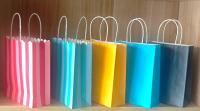 China Decorative Kraft Paper Gift Sacks Tear Resistant For Retail Packaging Custom Logo for sale