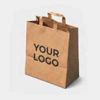 China Custom Logo Printed Paper Bags Compact For Shopping 15-50 Micron for sale