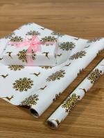 China Birch Bark Floral Aesthetic Gift Birthday Wrapping Paper Sheets For Party Customized for sale
