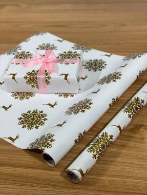 China Birch Bark Floral Aesthetic Gift Birthday Wrapping Paper Sheets For Party Customized for sale