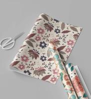 China Birch Bark Floral Aesthetic Gift Birthday Wrapping Paper Sheets For Party Customized for sale