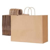 China Reusable Kraft Paper Gift Bags Personalized For Anniversaries Weddings for sale
