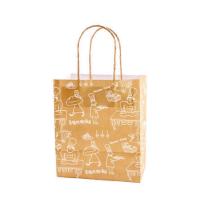 China Recyclable Brown Plain Paper Carry Bag Biodegradable Kagaj Tote Bag for sale