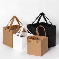 China 350gsm Cardboard Brown Paper Gift Bags Packaging OEM for sale