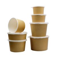 China Flexographic Printing Christmas Paper Food Bowl 1000ml Dishwasher Safe for sale