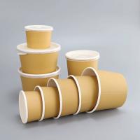 China Flexographic Printing Christmas Paper Food Bowl 1000ml Dishwasher Safe for sale