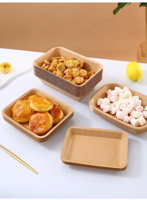 China Compostable Boat Shaped Paper Nacho Trays Plates For Food Service for sale