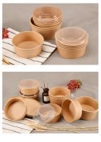 China Reusable Microwavable Paper Bowl 720 Ml For Hot Food for sale