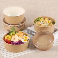 China Customized Microwavable Paper Food Bowl For Nachos Salad Burrito for sale