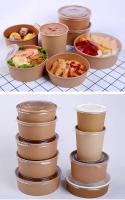 China Customized Microwavable Paper Food Bowl For Nachos Salad Burrito for sale