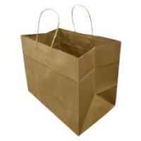 China ISO Gift Packaging Food Safe Paper Kraft Carry Bags Bulk With Twisted Handles for sale