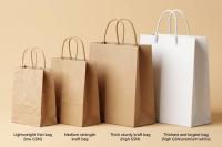 China Lightweight Kraft Paper Carry Out Bags Custom Printed For Takeaway Food ODM for sale