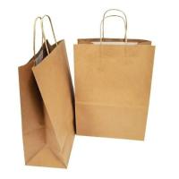 China Lightweight Kraft Paper Carry Out Bags Custom Printed For Takeaway Food ODM for sale
