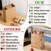 China Customized Sustainable Plain Brown Kraft Paper Bags For Shoe Clothing Packaging for sale